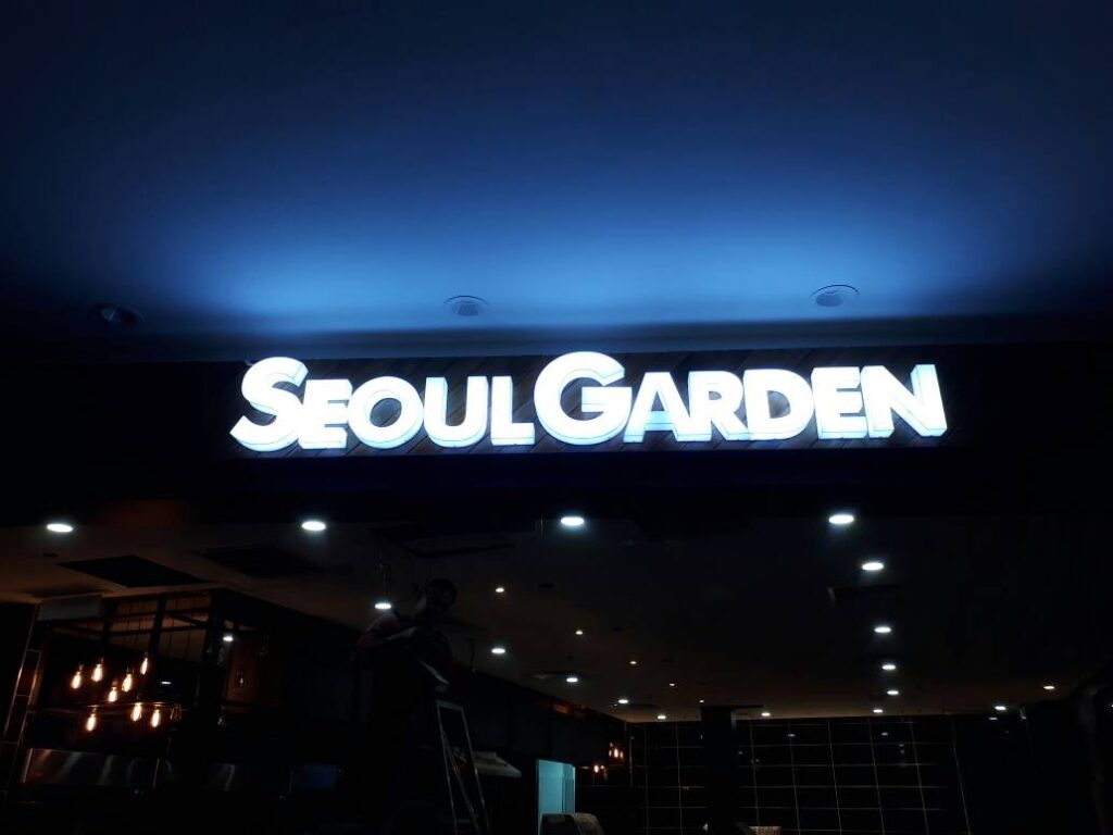 Acrylic 3D Box Up Lettering Signboard