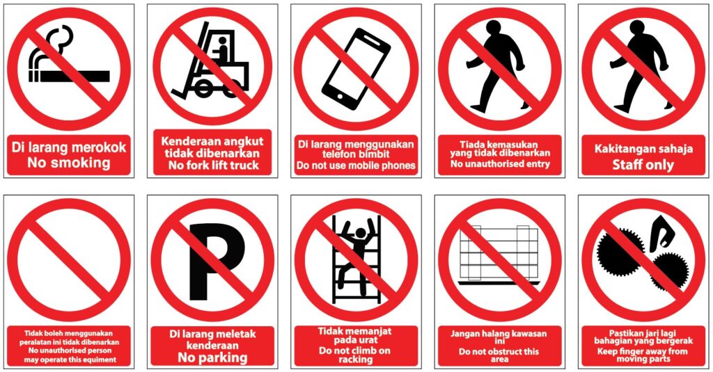 Prohibited Safety Sign