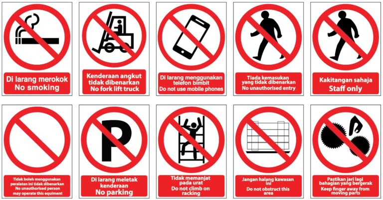 Prohibited Safety Sign