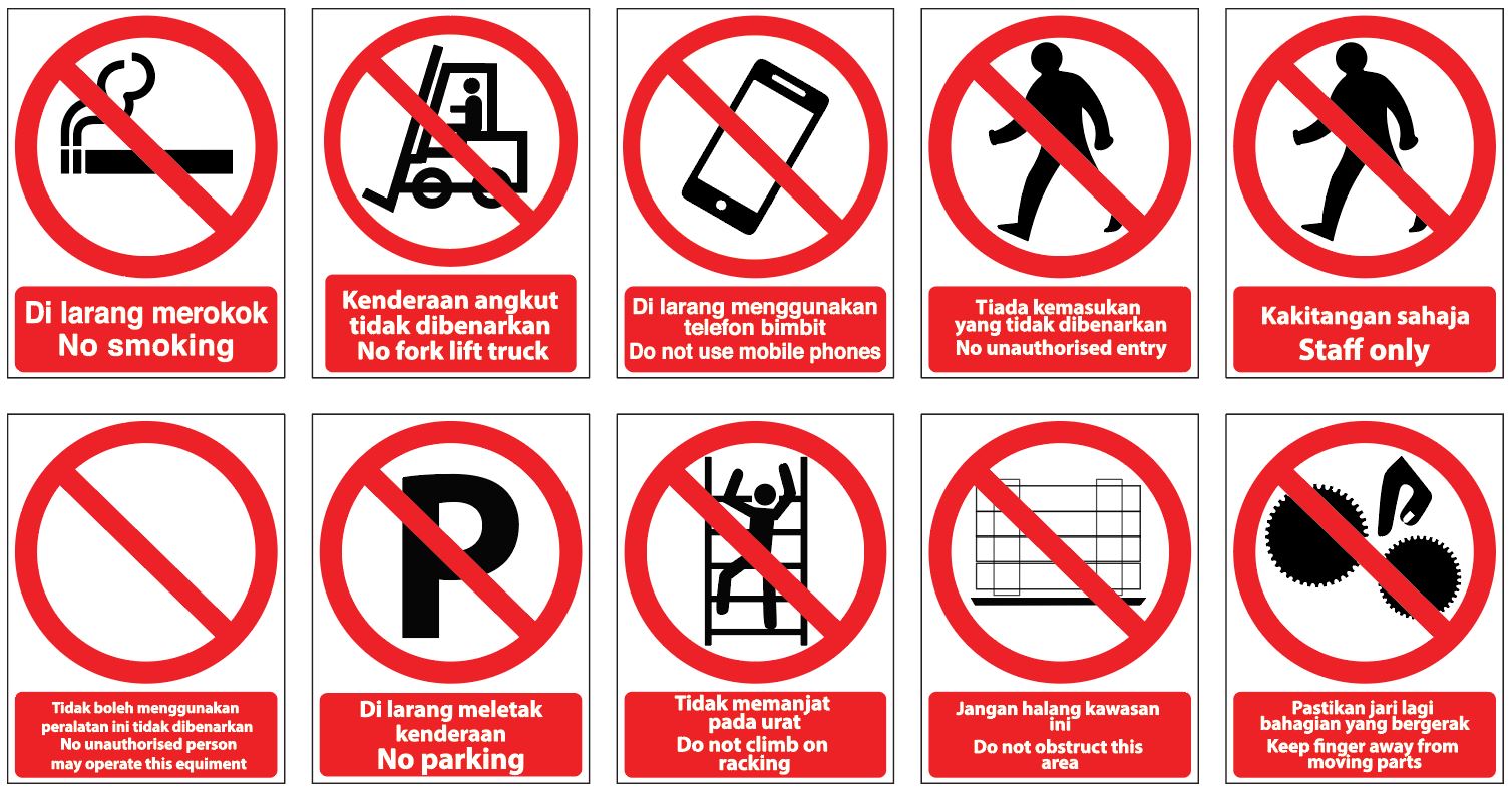 Prohibited Safety Sign