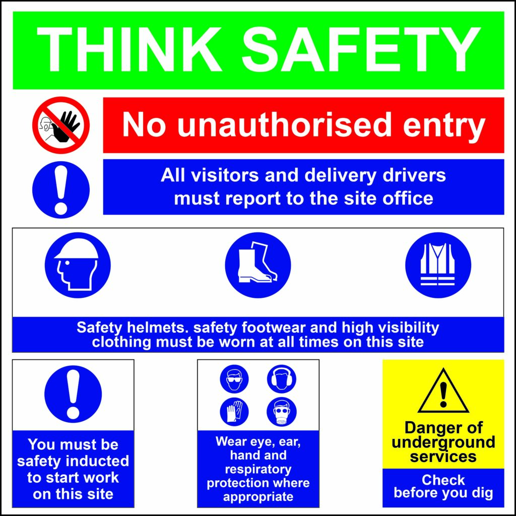 Site Safety Signage Board Indoor And Outdoor