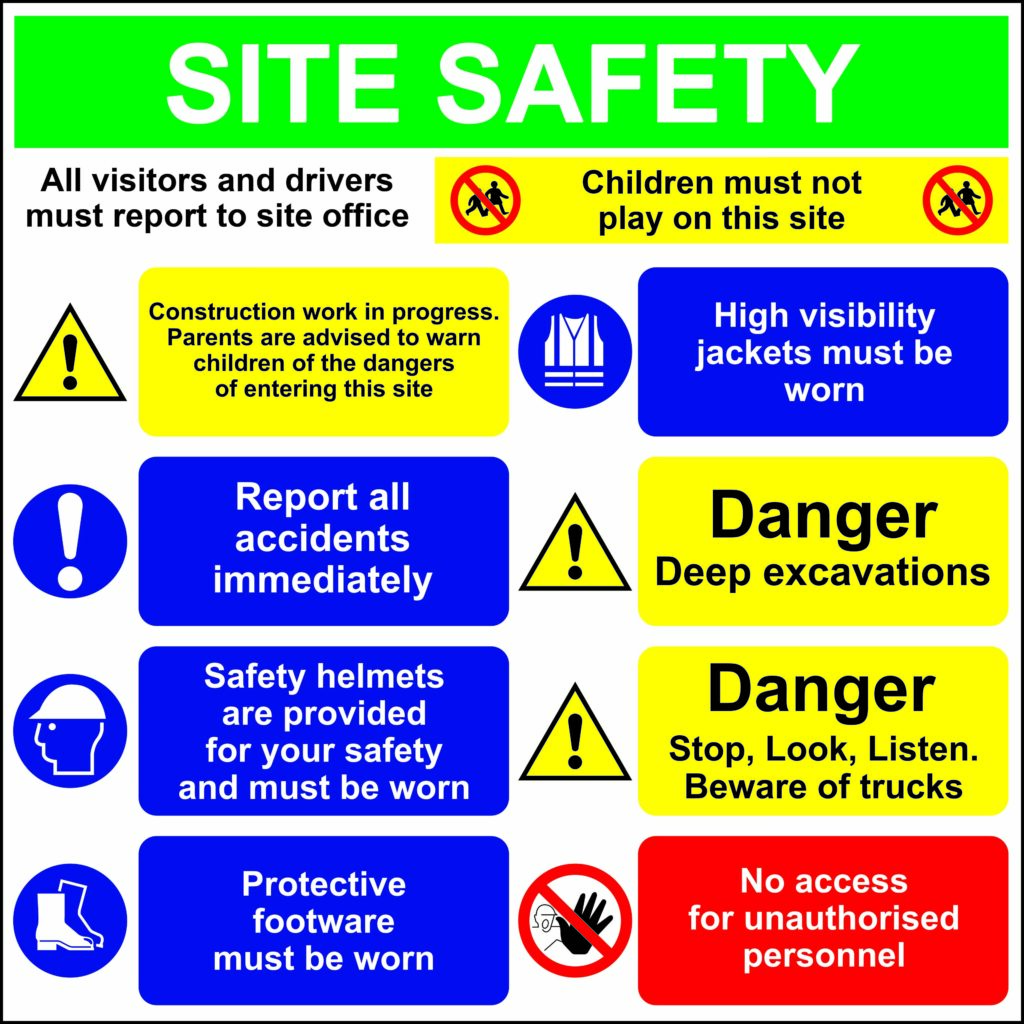 Site Safety Signage Board Indoor And Outdoor