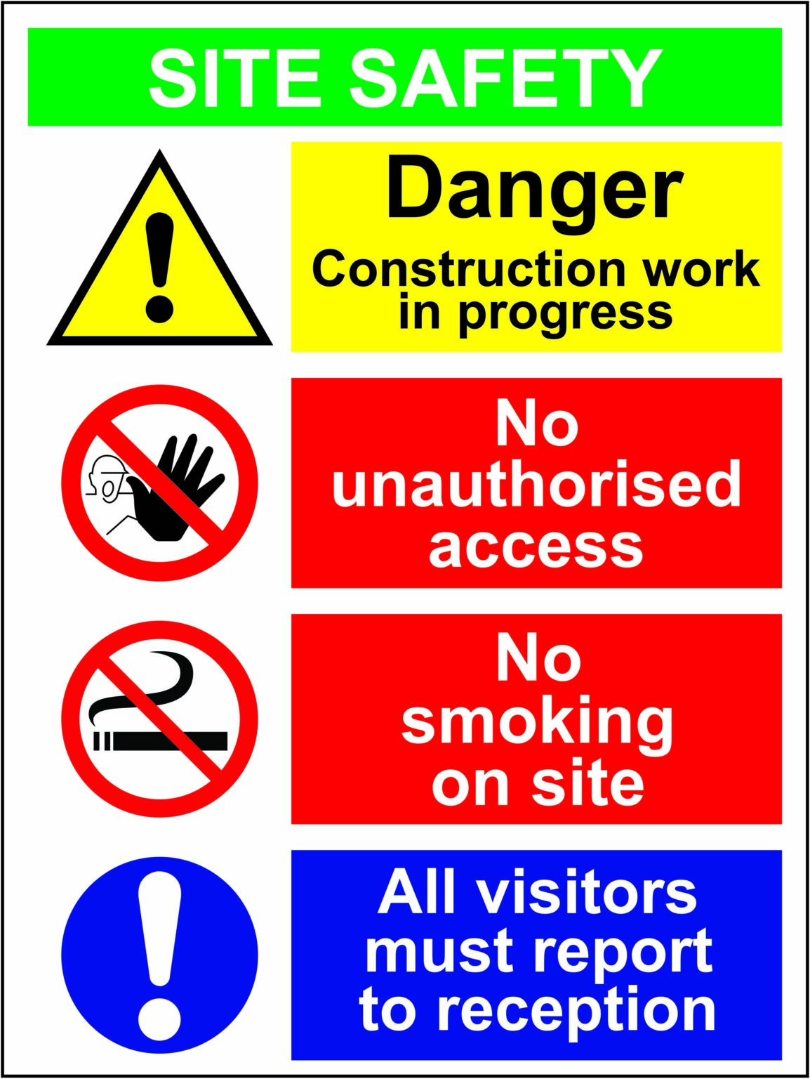 Safety Board For Construction Site