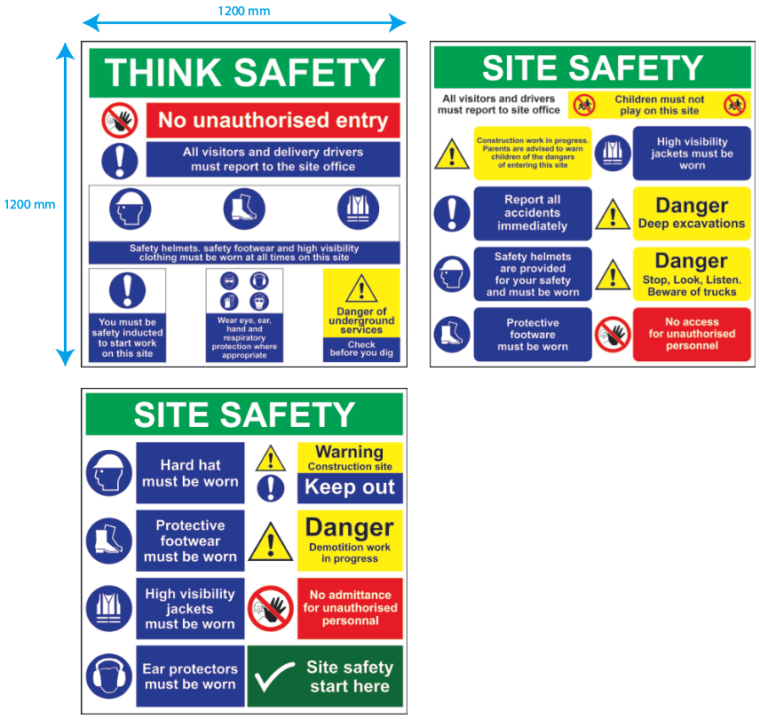 Site Safety Signage Board Indoor And Outdoor
