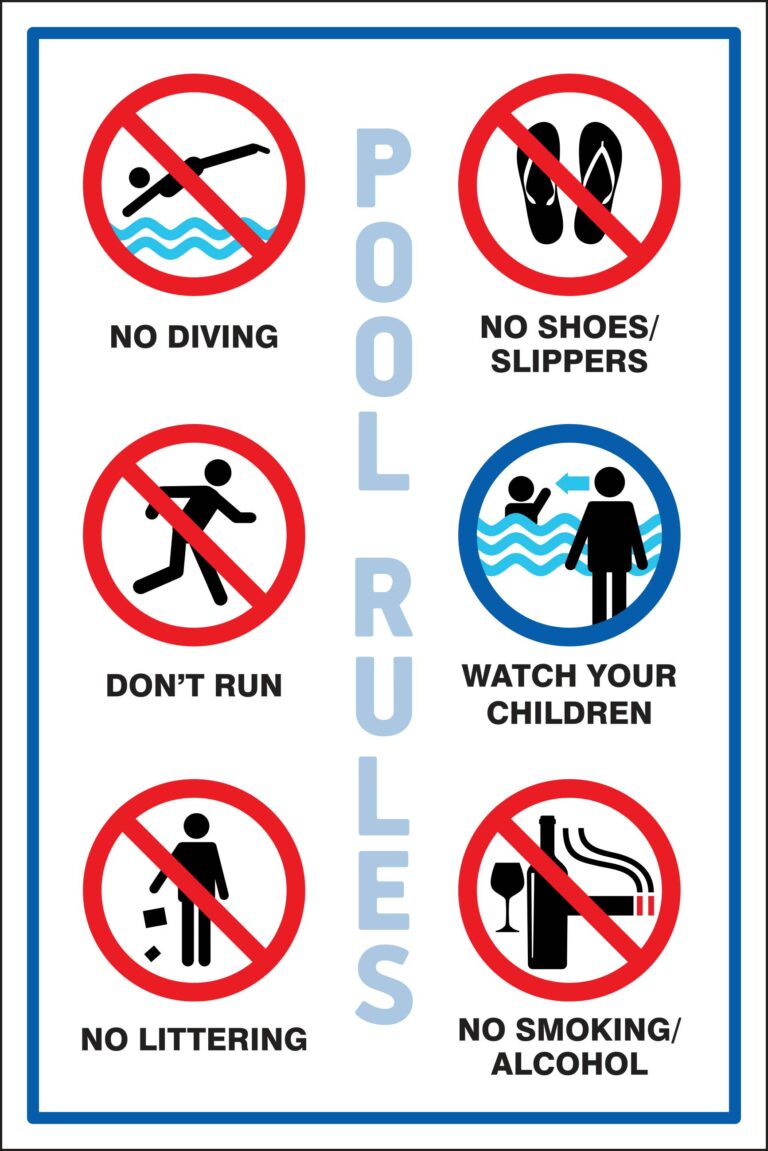 Swimming Pool Rules Sign